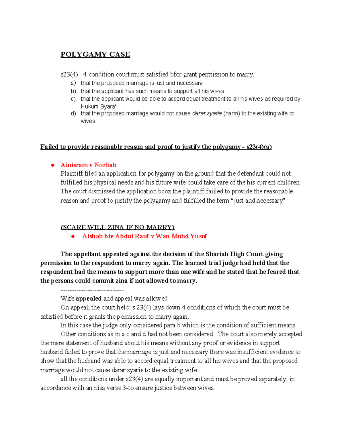 Polygamy CASE - best version - POLYGAMY CASE s23(4) - 4 condition court ...