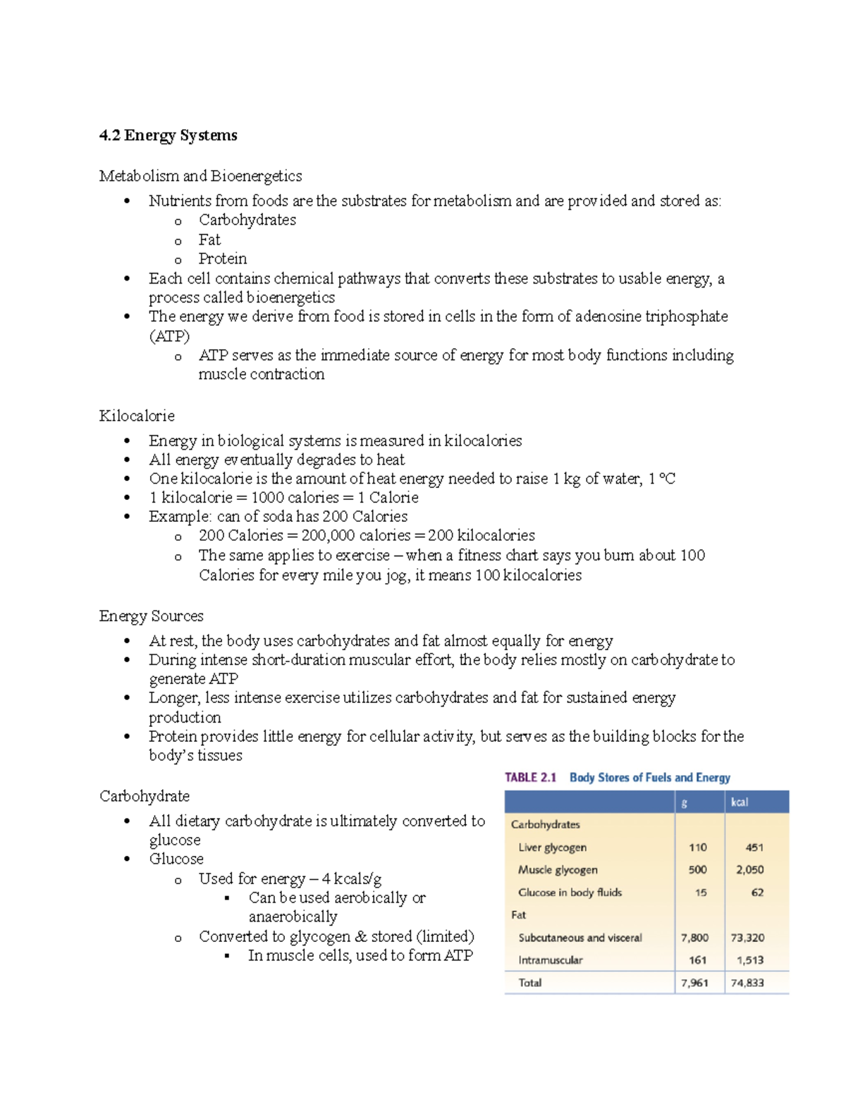 KNES214 Energy Systems - 4 Energy Systems Metabolism and Bioenergetics ...
