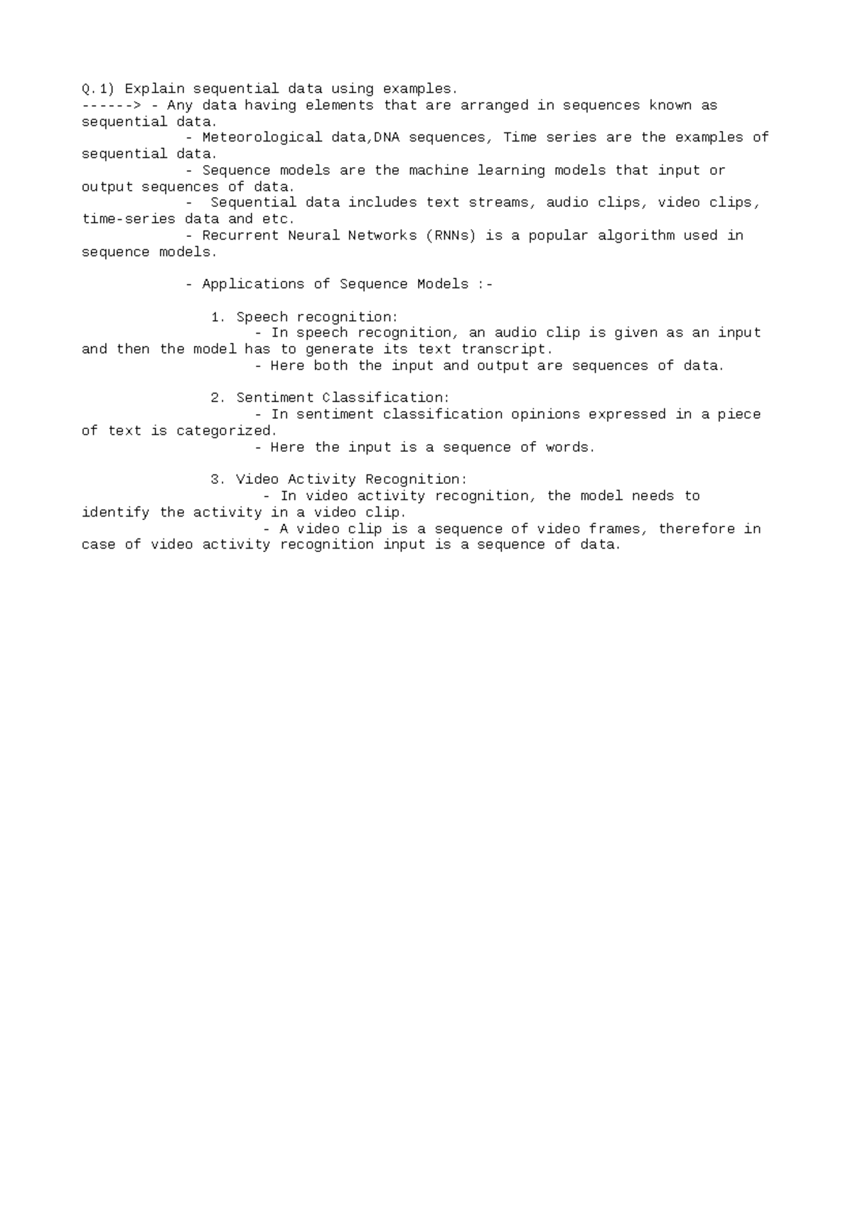 Sequential Data Any Data Having Elements That Are Arranged In 0419