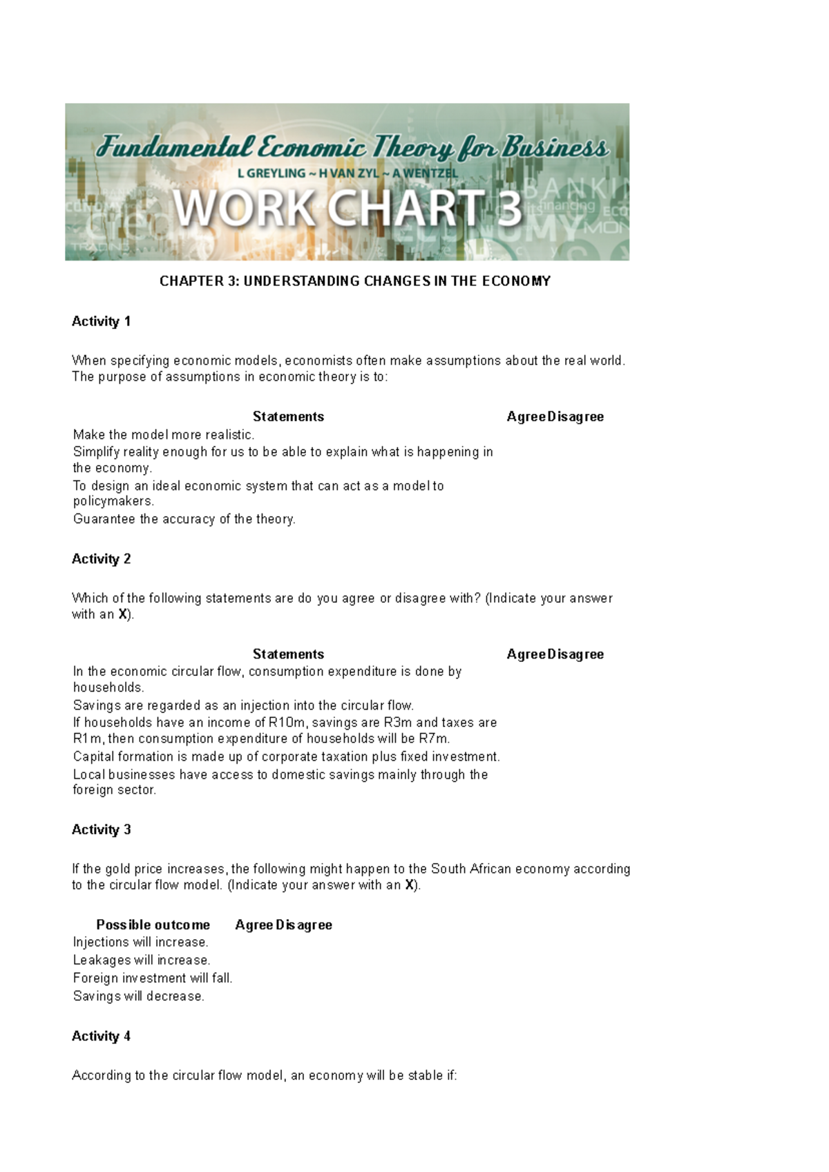 Work Chart 3 - Activity for chapter 3 - CHAPTER 3: UNDERSTANDING ...