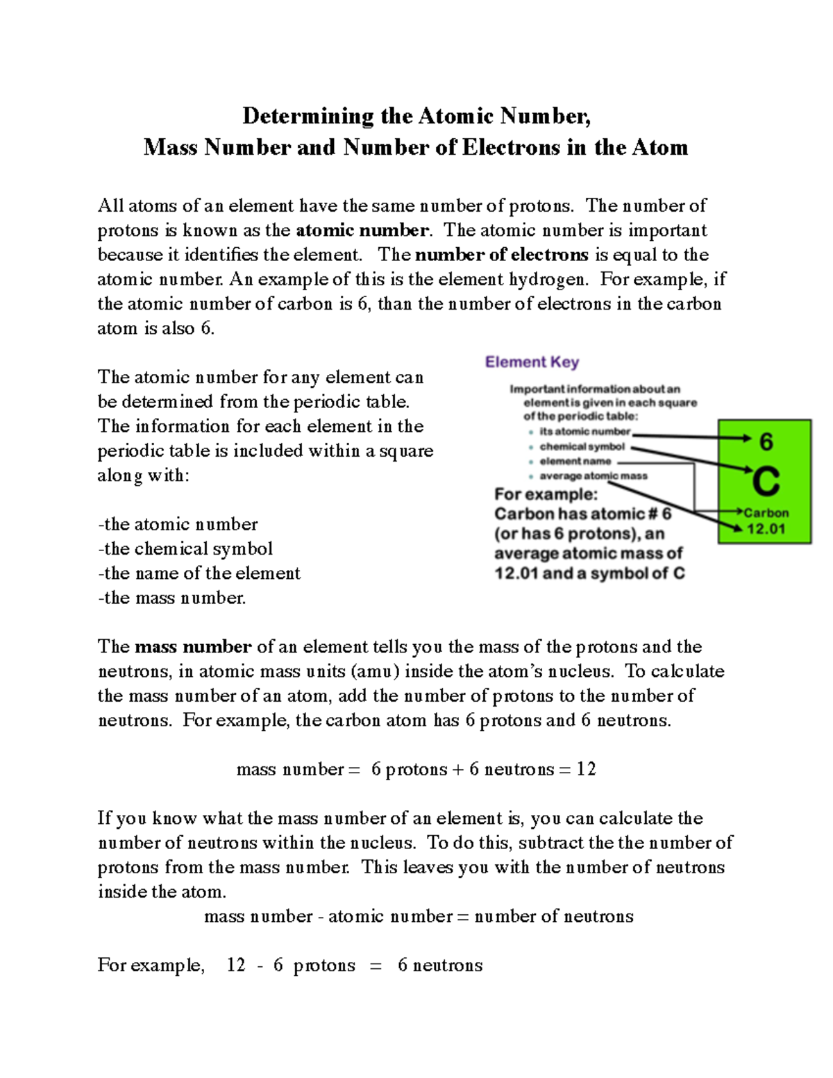 Rahkeem Barnes - Calculating Atomic Number Mass Numberand Numberof ...