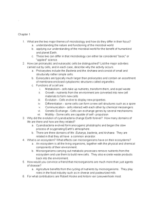 Chapter 13, 14 and 20 Review Questions - Chapter 13 1. What are the ...