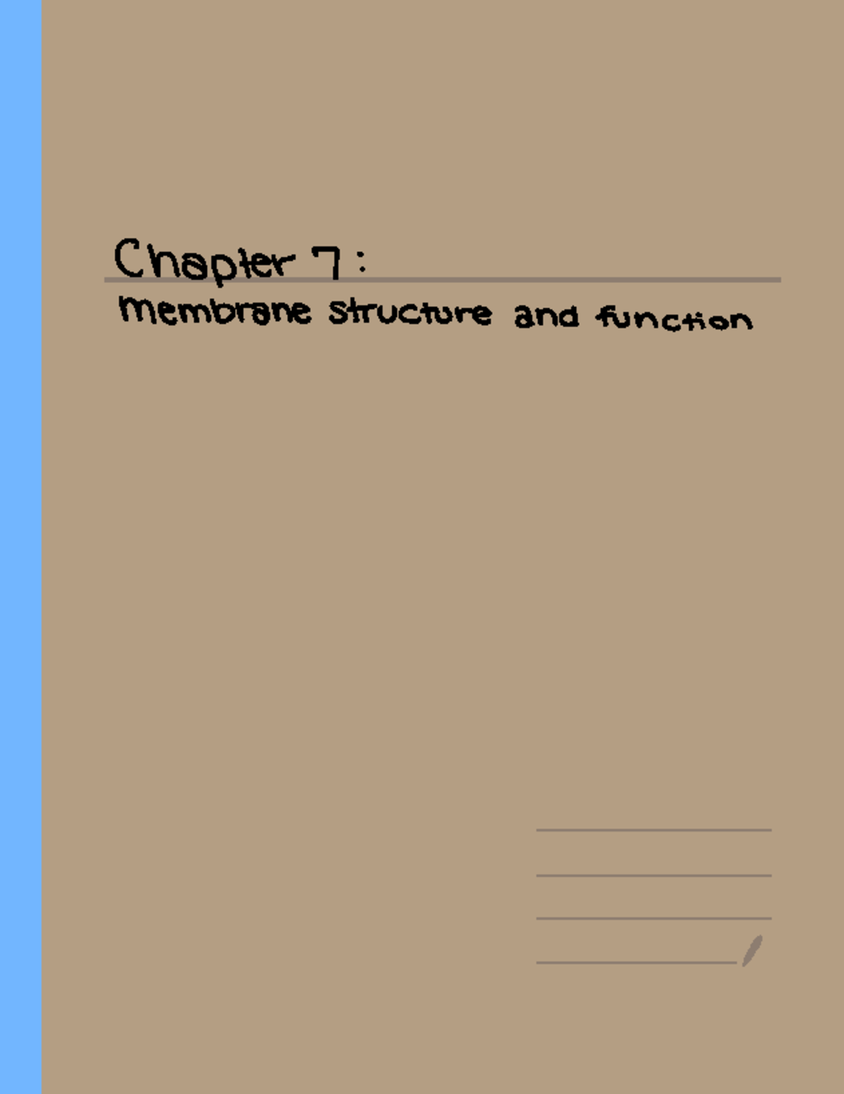 Chapter 7 - Chapter 7 : membrane structure and function Chapter 7 : membrane structure and ...