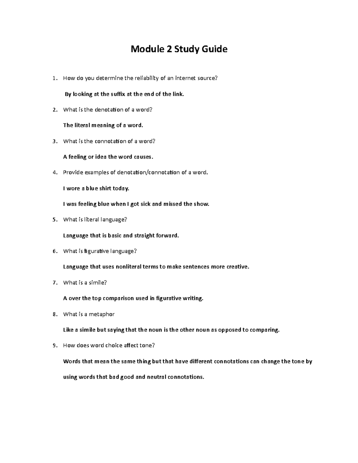 Module 2Study Guide- 1 - Module 2 Study Guide How do you determine the ...
