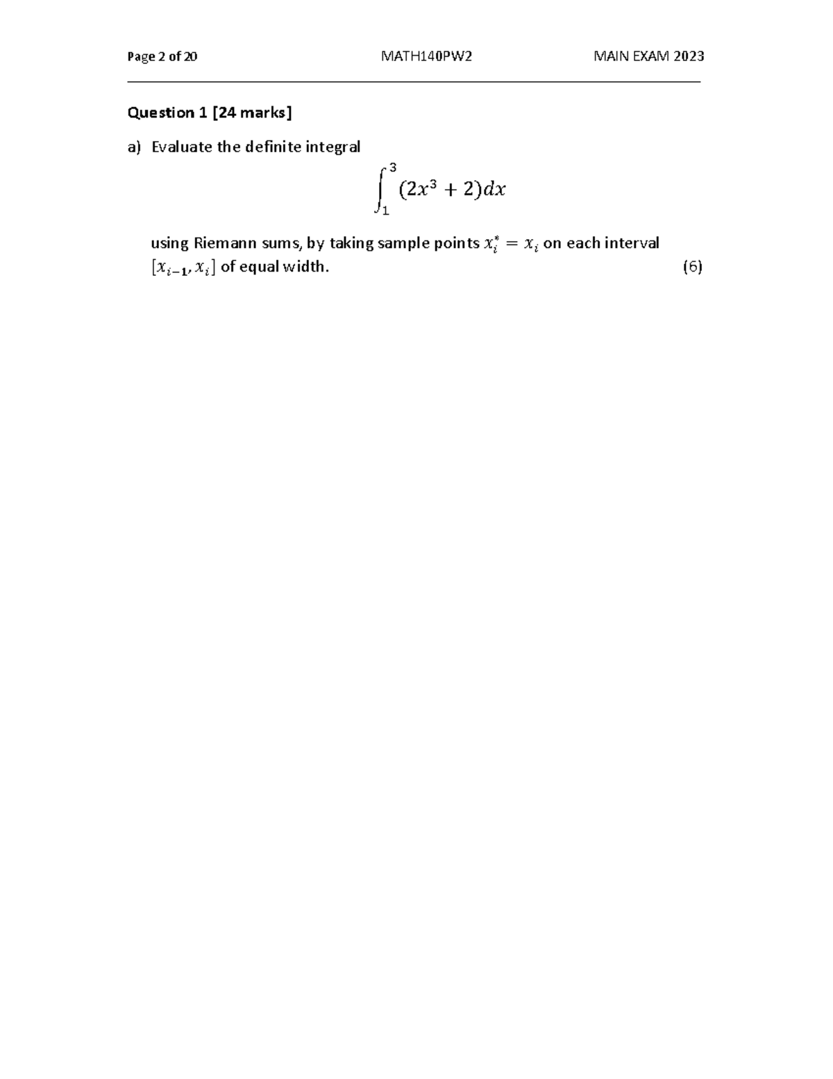 2023 MATH140 PW2Exam - exam - - Studocu