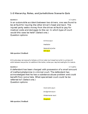 1-3 Module Quiz - 1-3 Module Quiz Packer’s crime control model focuses ...