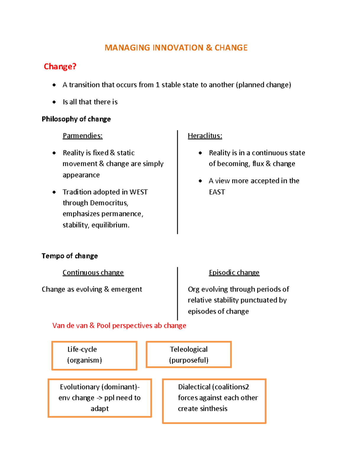 MGNT110 Summary Note - Managing Innovation - MANAGING INNOVATION ...