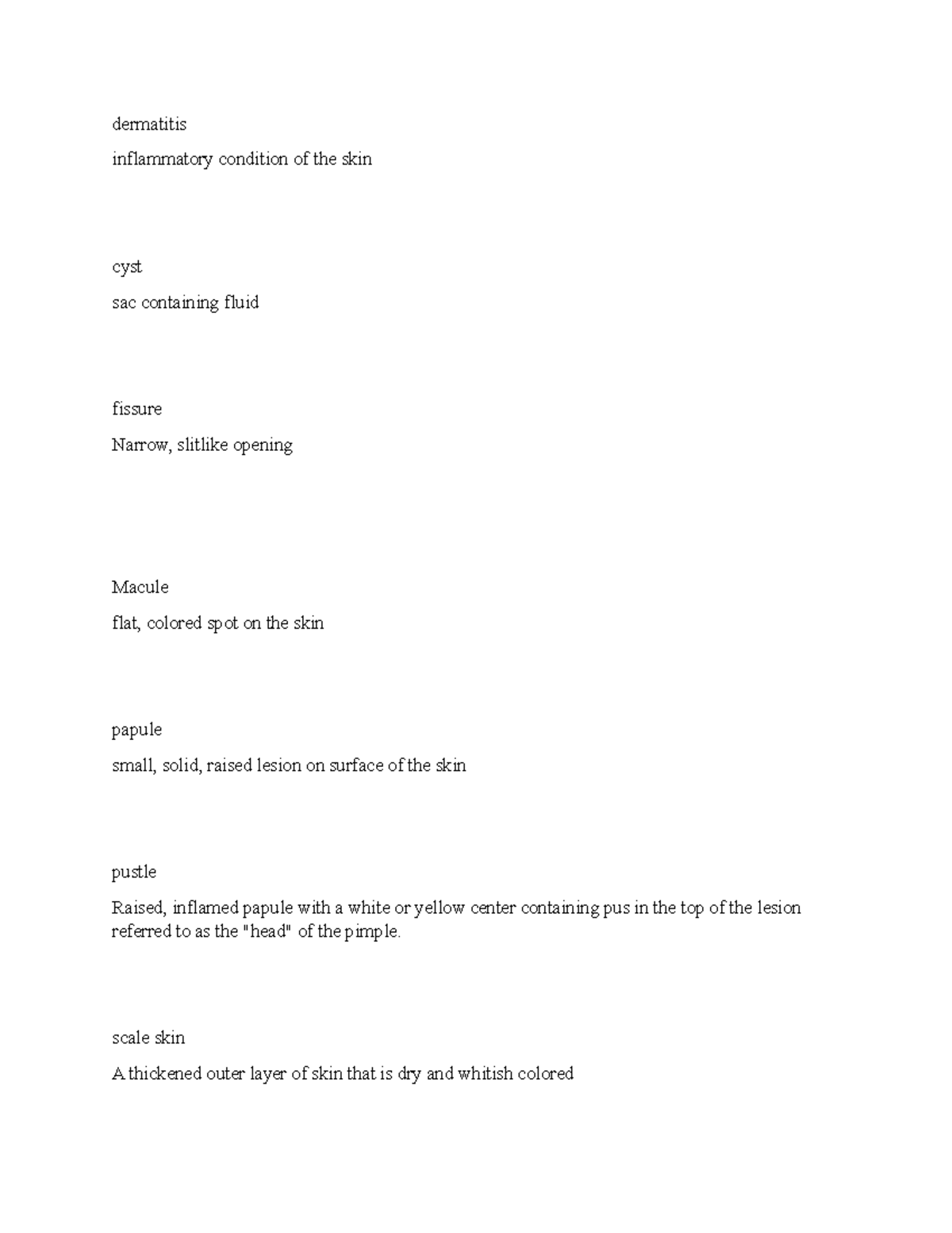 Skin pathologies - GSU - dermatitis inflammatory condition of the skin ...