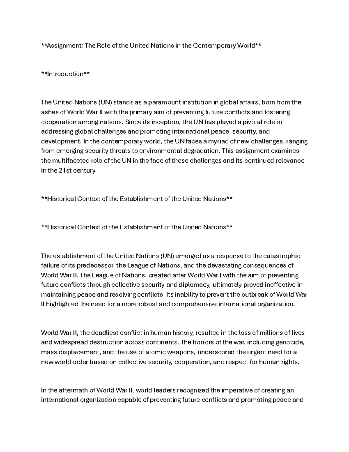 United Nations - Since its inception, the UN has played a pivotal role ...