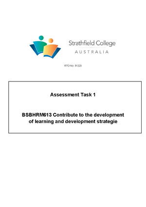 Bsbhrm 613 Task 3 - RTO No: 91223 Assessment Task 3 BSBHRM613 ...