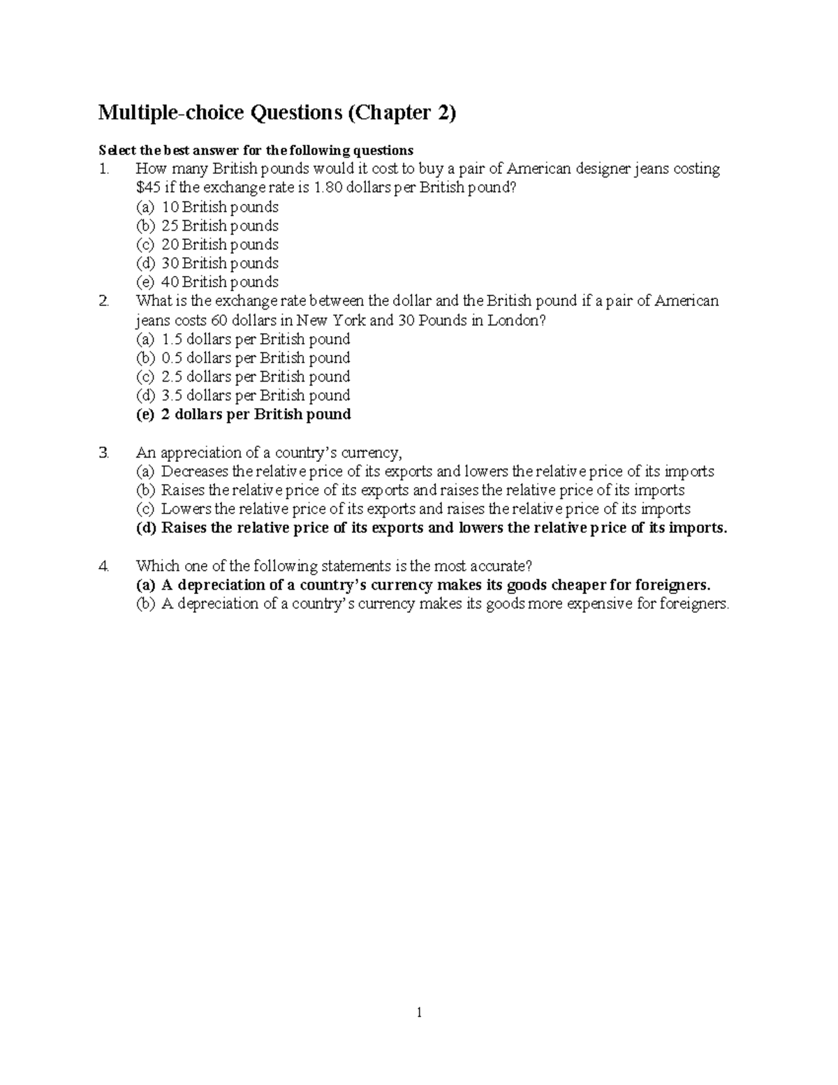 Chapter 2 MCQ - bài tập - Multiple-choice Questions (Chapter 2) Select the best answer for the ...