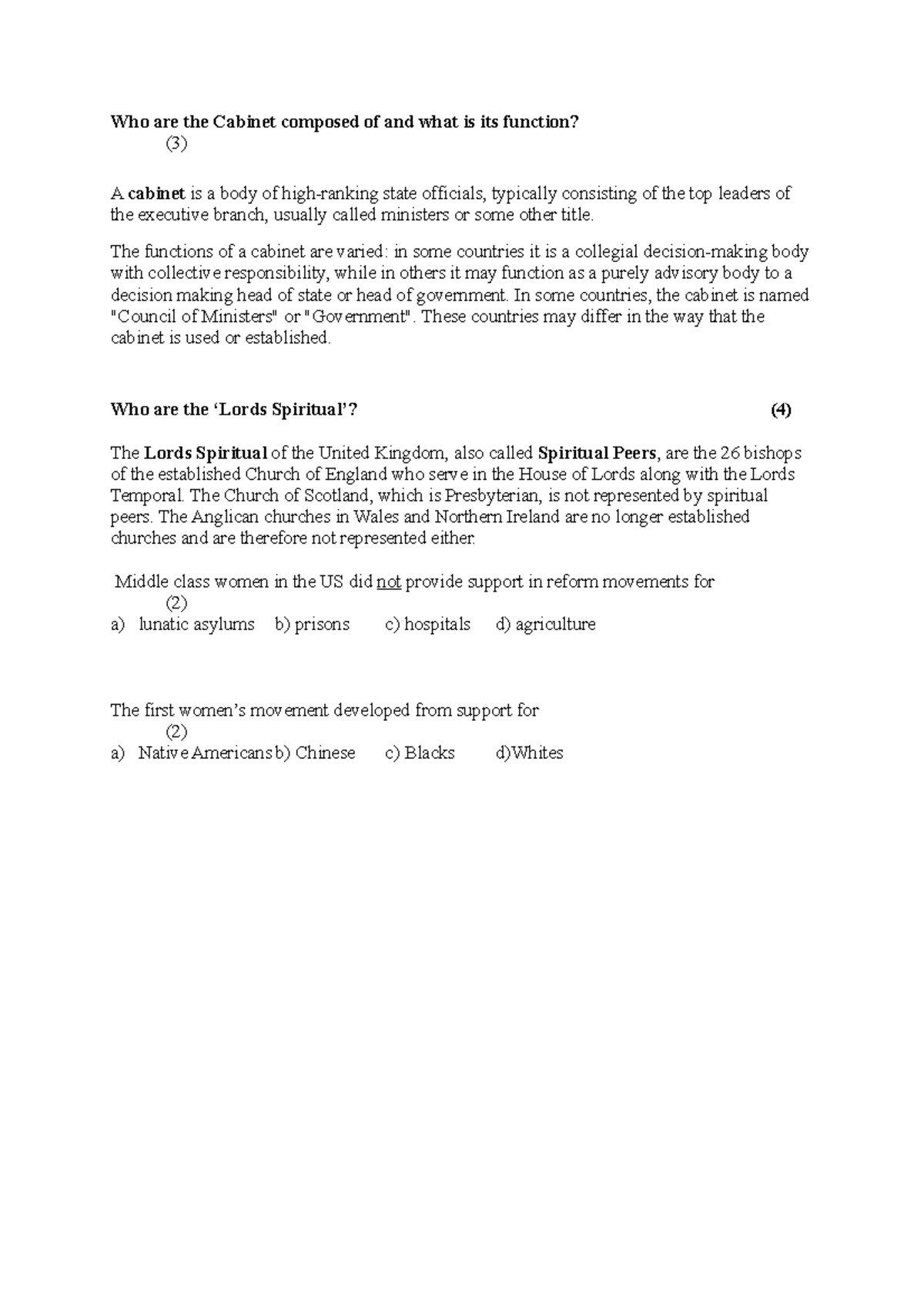 test-2015-questions-who-are-the-cabinet-composed-of-and-what-is-its