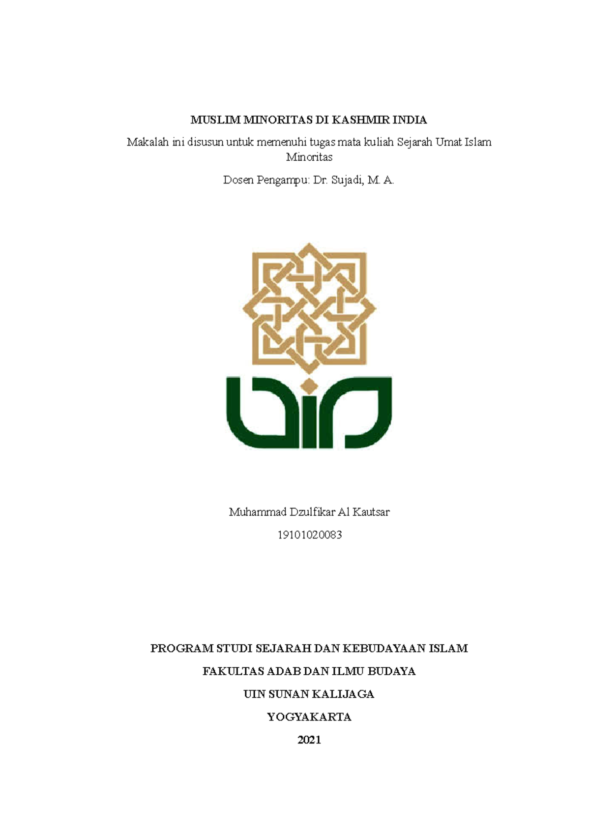 Islam Minoritas DI India - MUSLIM MINORITAS DI KASHMIR INDIA Makalah ...