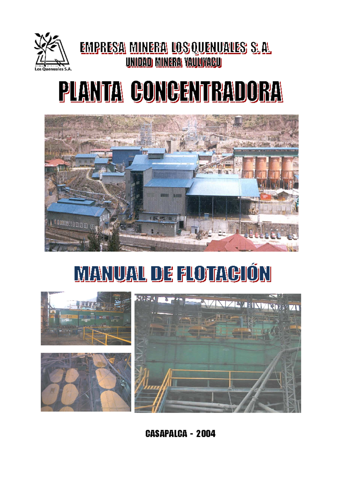 Planta Concentradora - bien - CASAPALCA - INTRODUCCIÓN Los procesos de ...