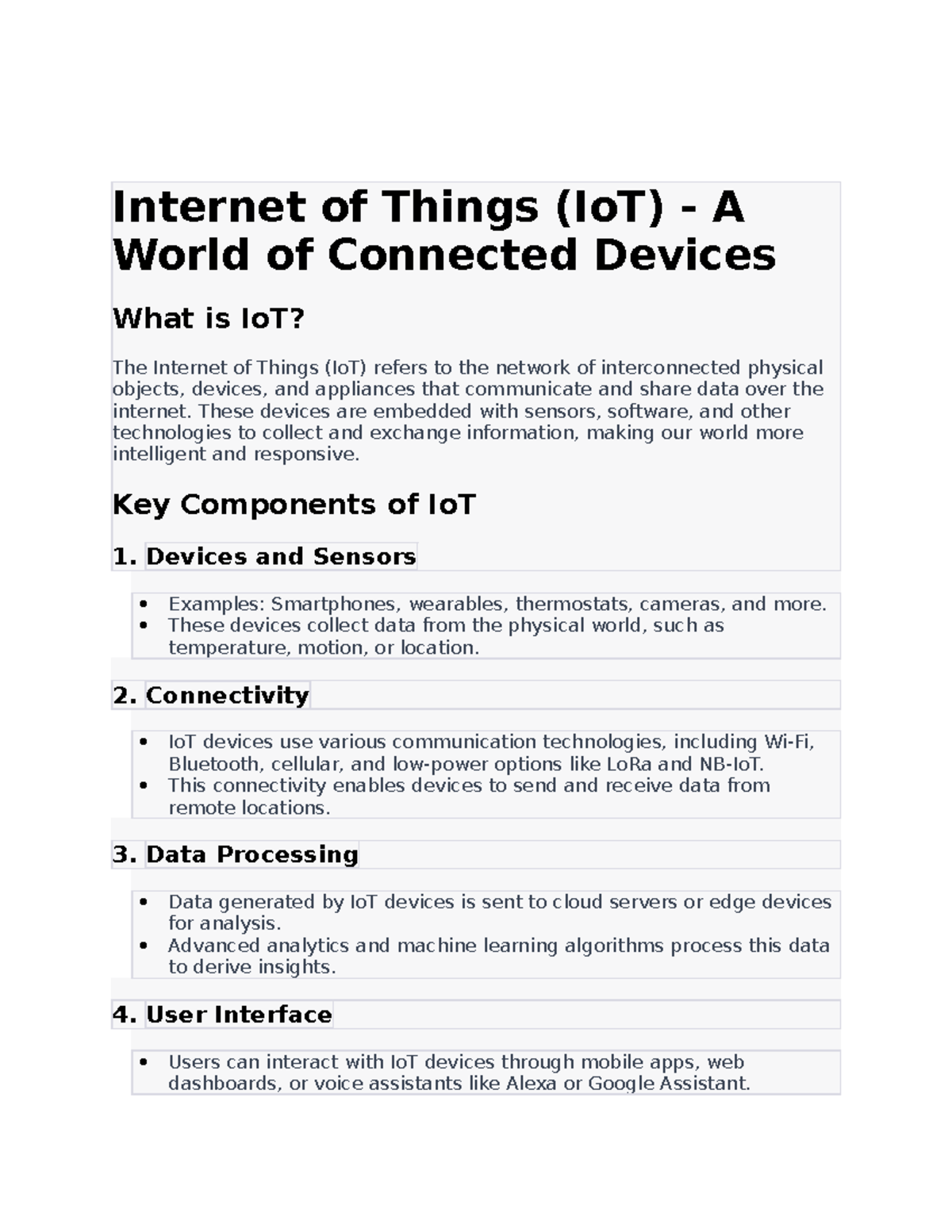 Internet of Things - Lite101 - Internet of Things (IoT) - A World of ...