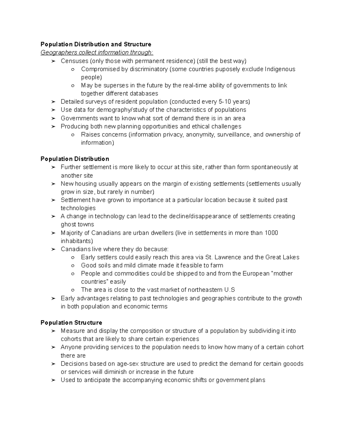 Lecture 3 Population Geography - Population Distribution and Structure ...