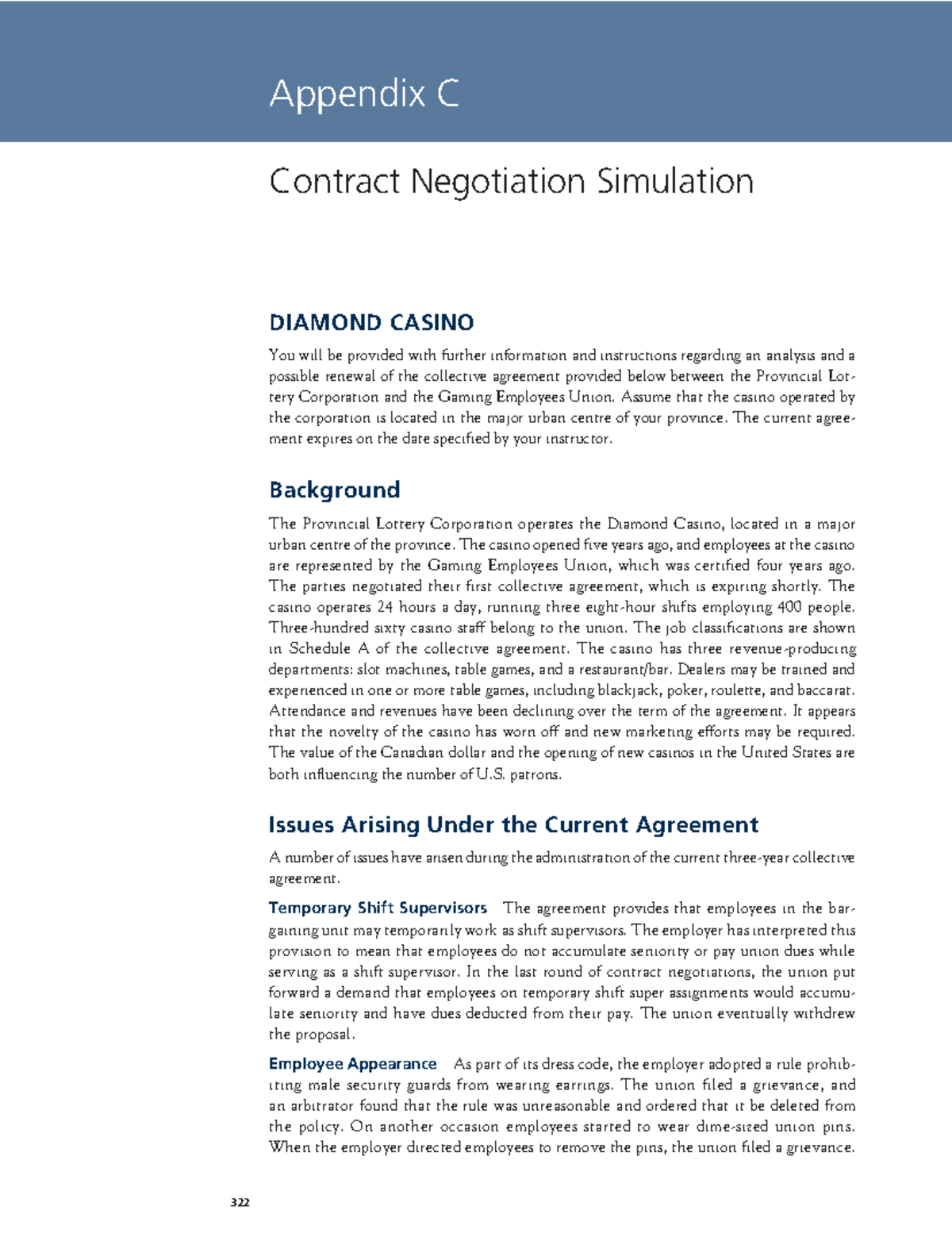 Diamond Case - Appendix C Contract Negotiation Simulation DIAMOND ...