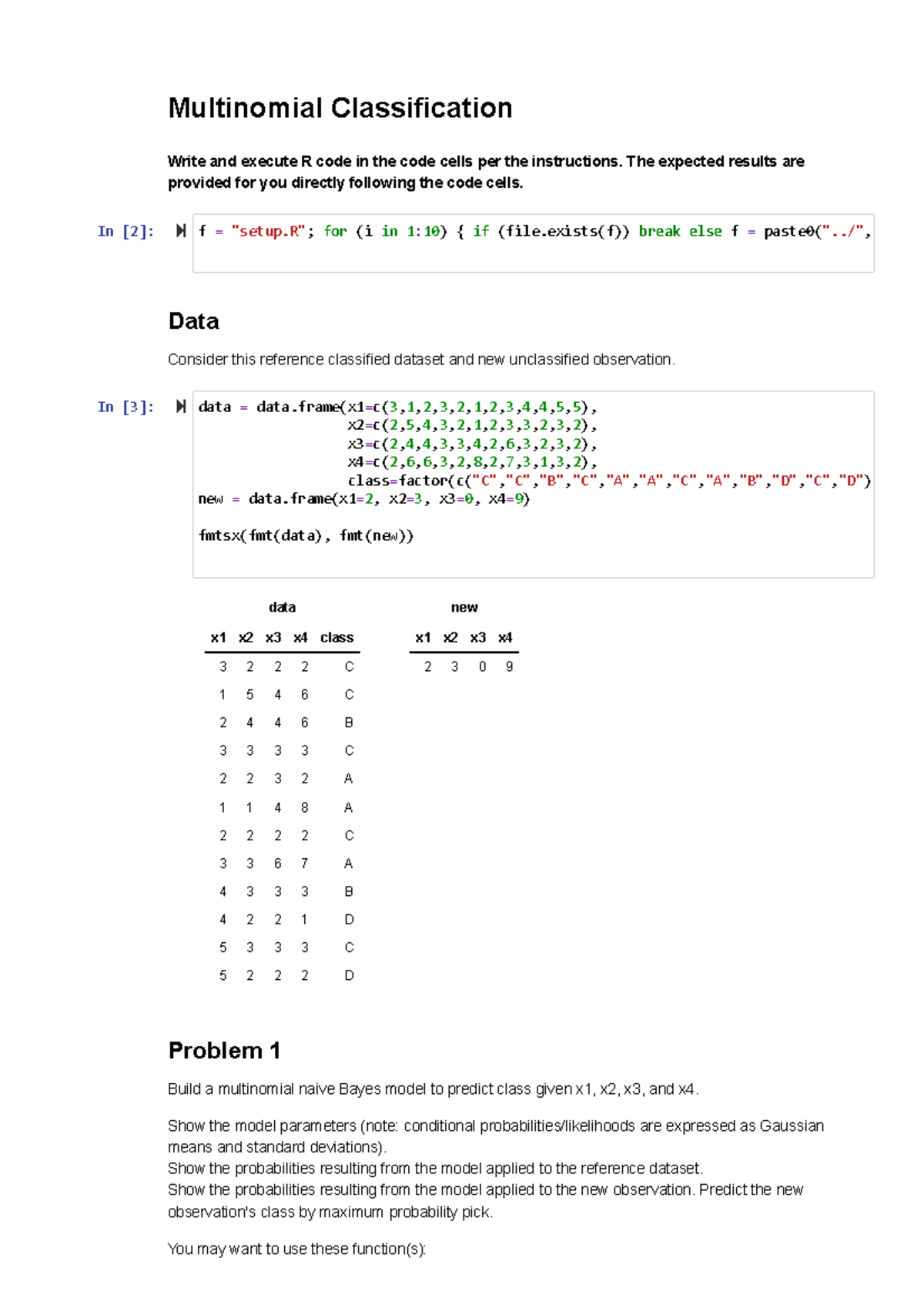 12 LAB Multinomial Classification - Jupyter Notebook - Multinomial Classification Write and ...