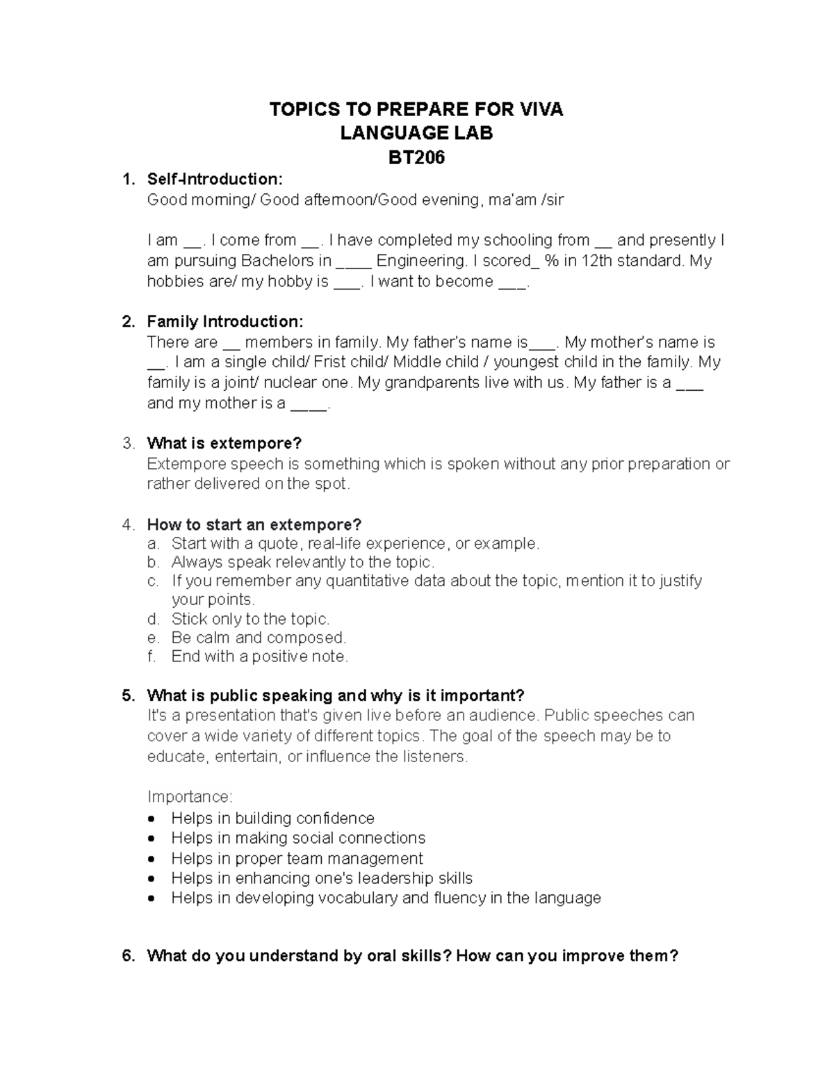 Language LAB VIVA Questions - TOPICS TO PREPARE FOR VIVA LANGUAGE LAB ...