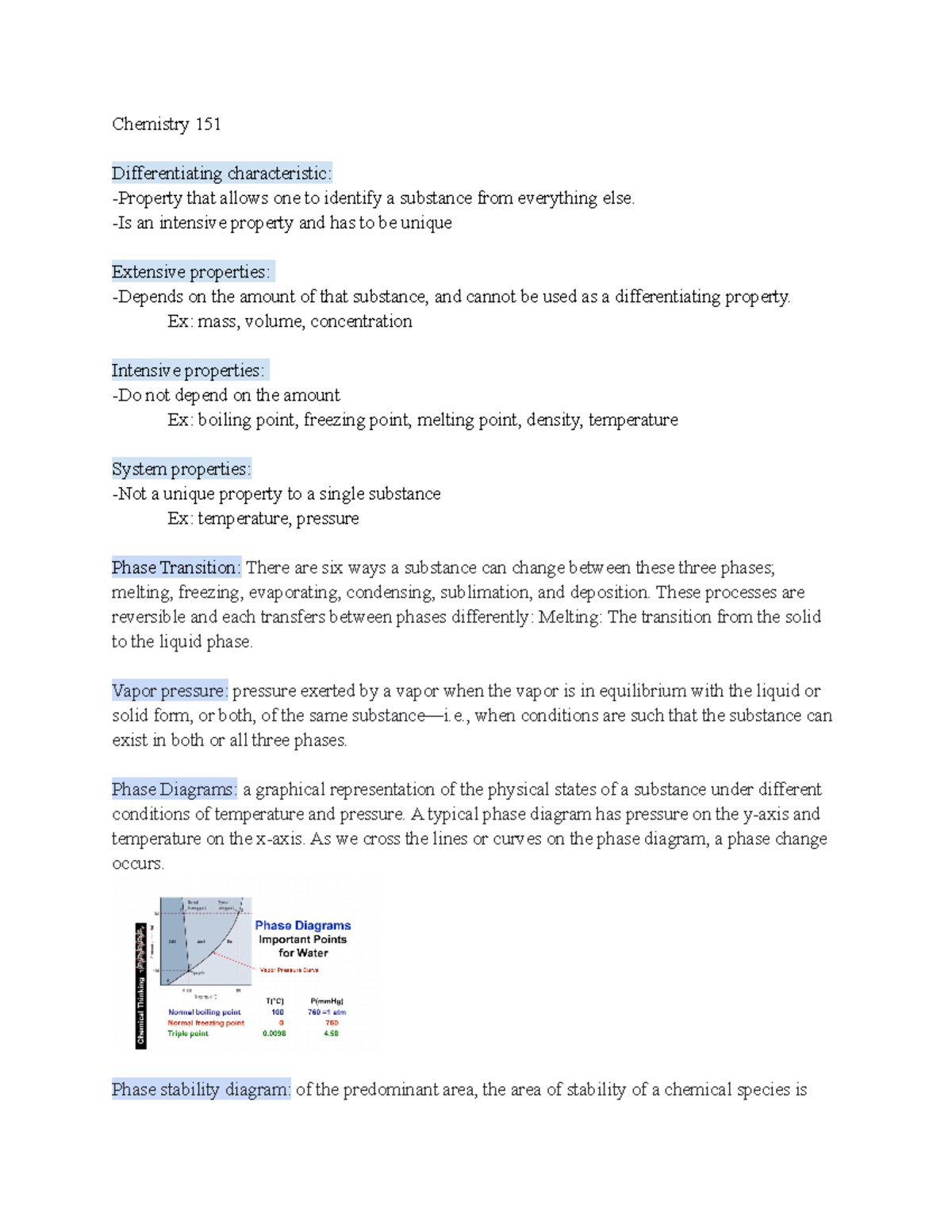 Chemistry 151 - Dr. Suchi Perera - Chemistry 151 Differentiating ...