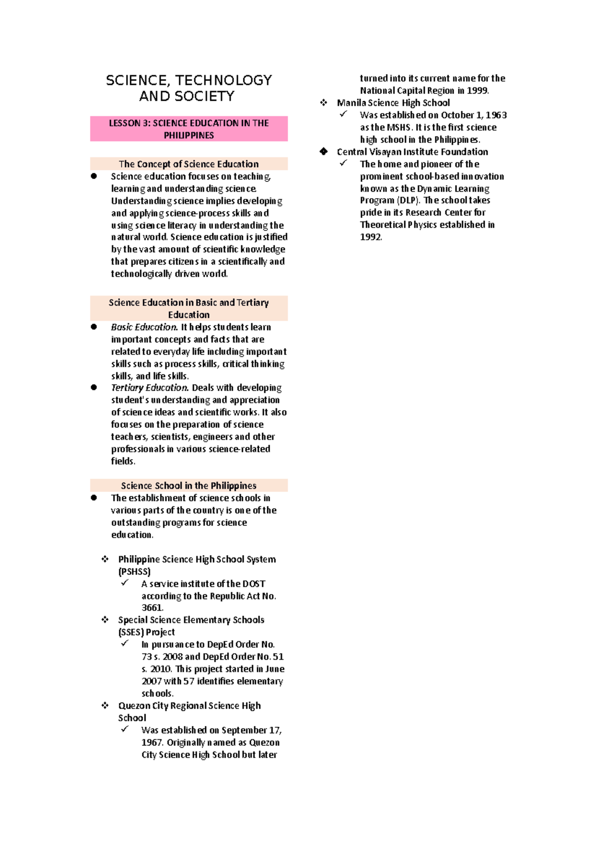 STS Lesson 3 - civilizations and notable scientists - SCIENCE ...