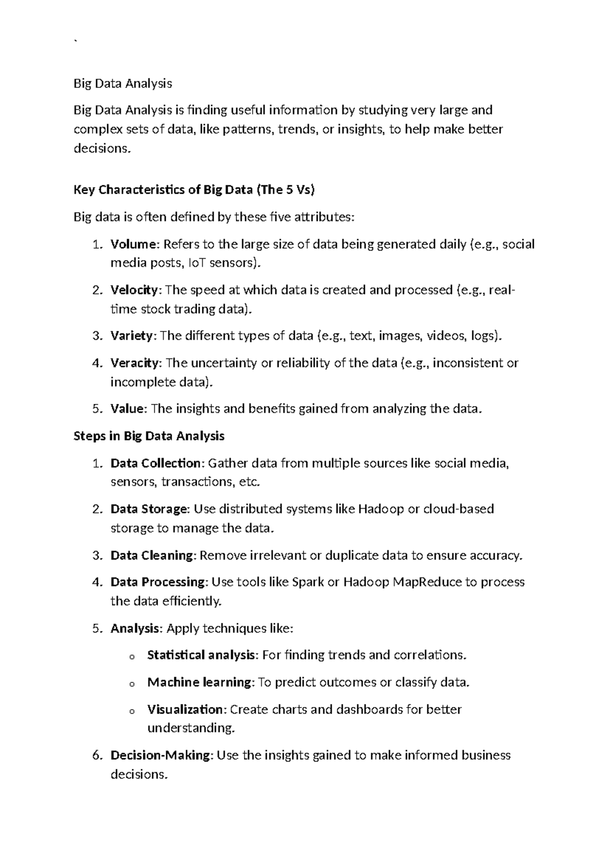 ESE BDA - ESE BDA - Big Data Analysis Big Data Analysis is finding useful information by ...