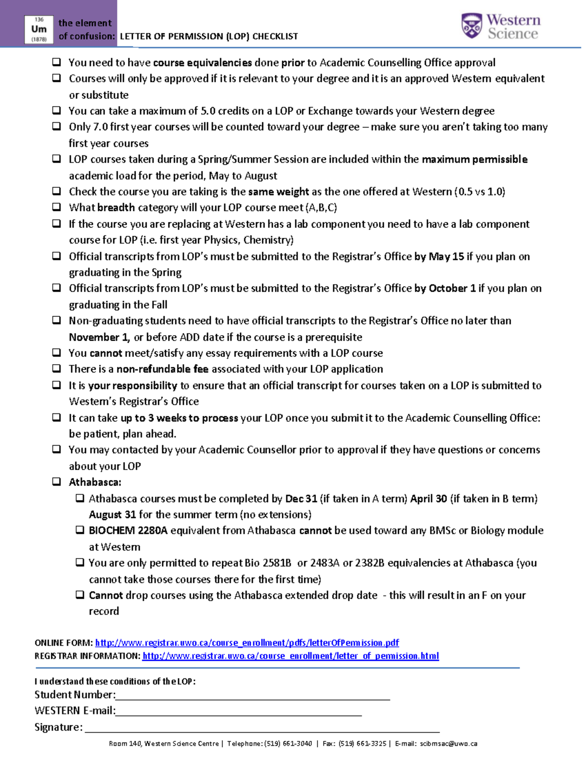LOP DID YOU KNOW Checklist - the element of confusion: LETTER OF ...