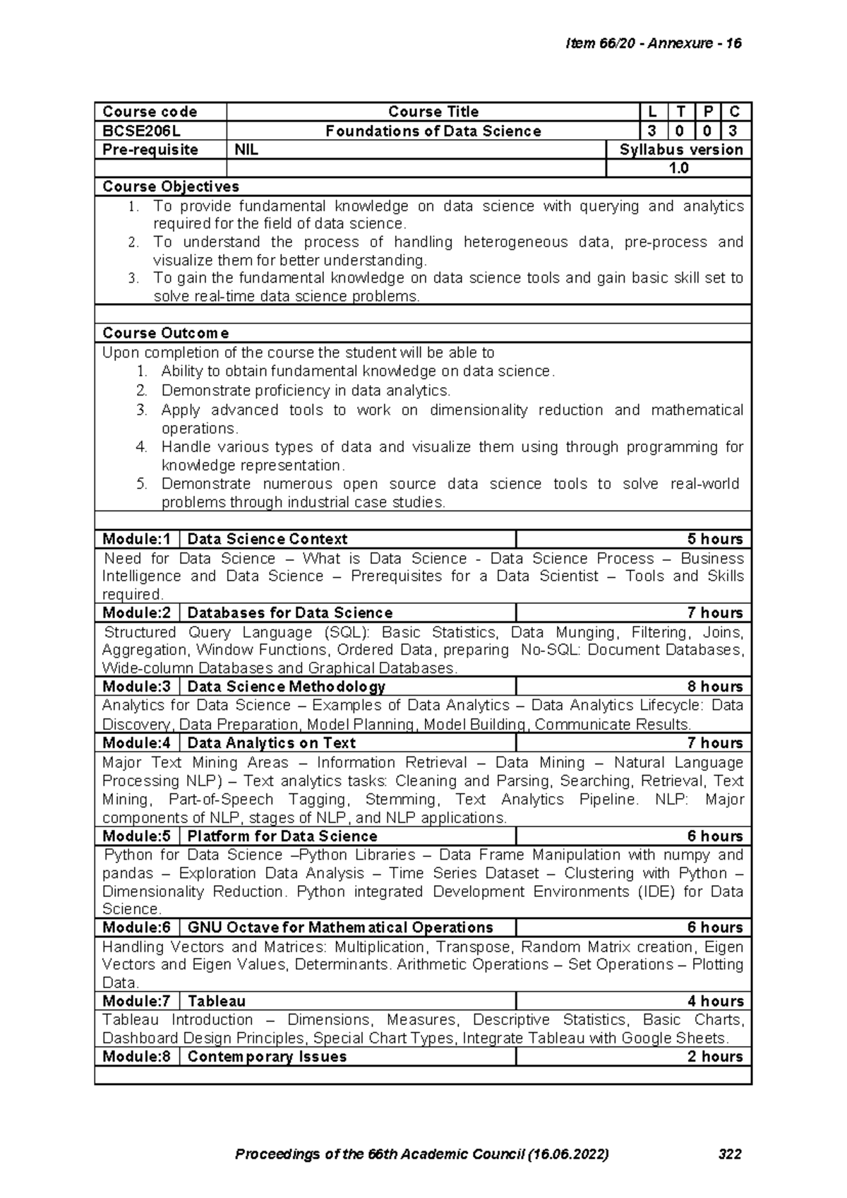 BCSE206L Foundations-OF-DATA- Science TH 1.0 71 BCSE206L 66 ACP ...