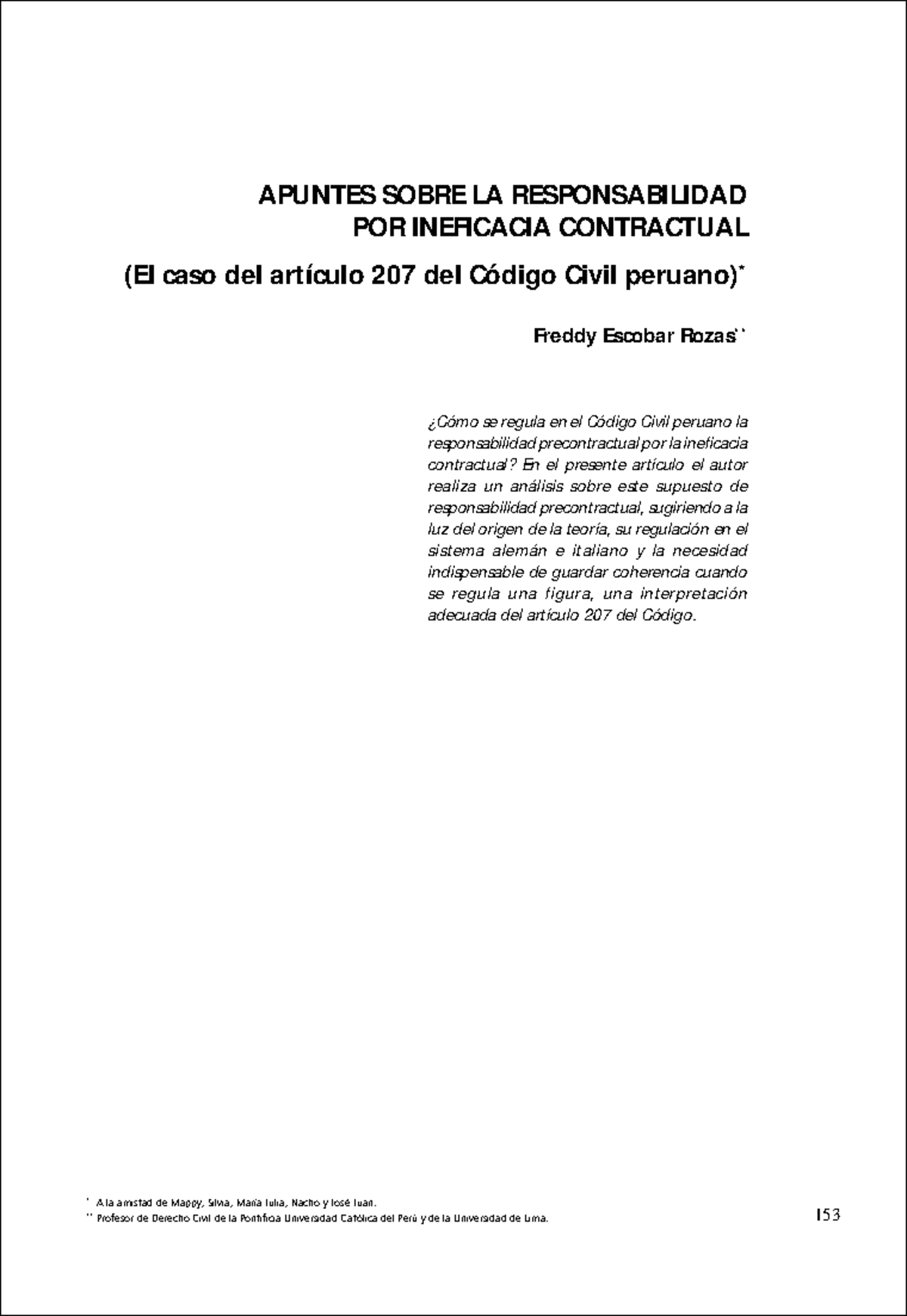 Lectura Desde LA PAG 161 AL 181 - Revista de Derecho 153 ¿Cómo se ...