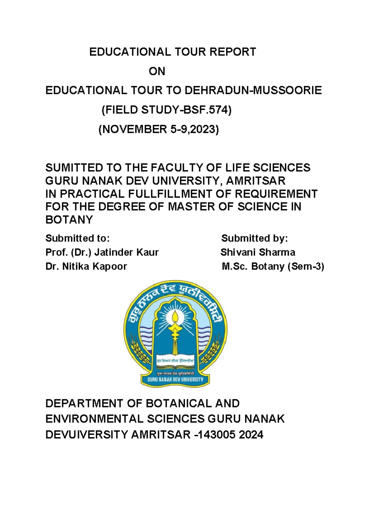Educational TOUR Report - EDUCATIONAL TOUR REPORT ON EDUCATIONAL TOUR ...