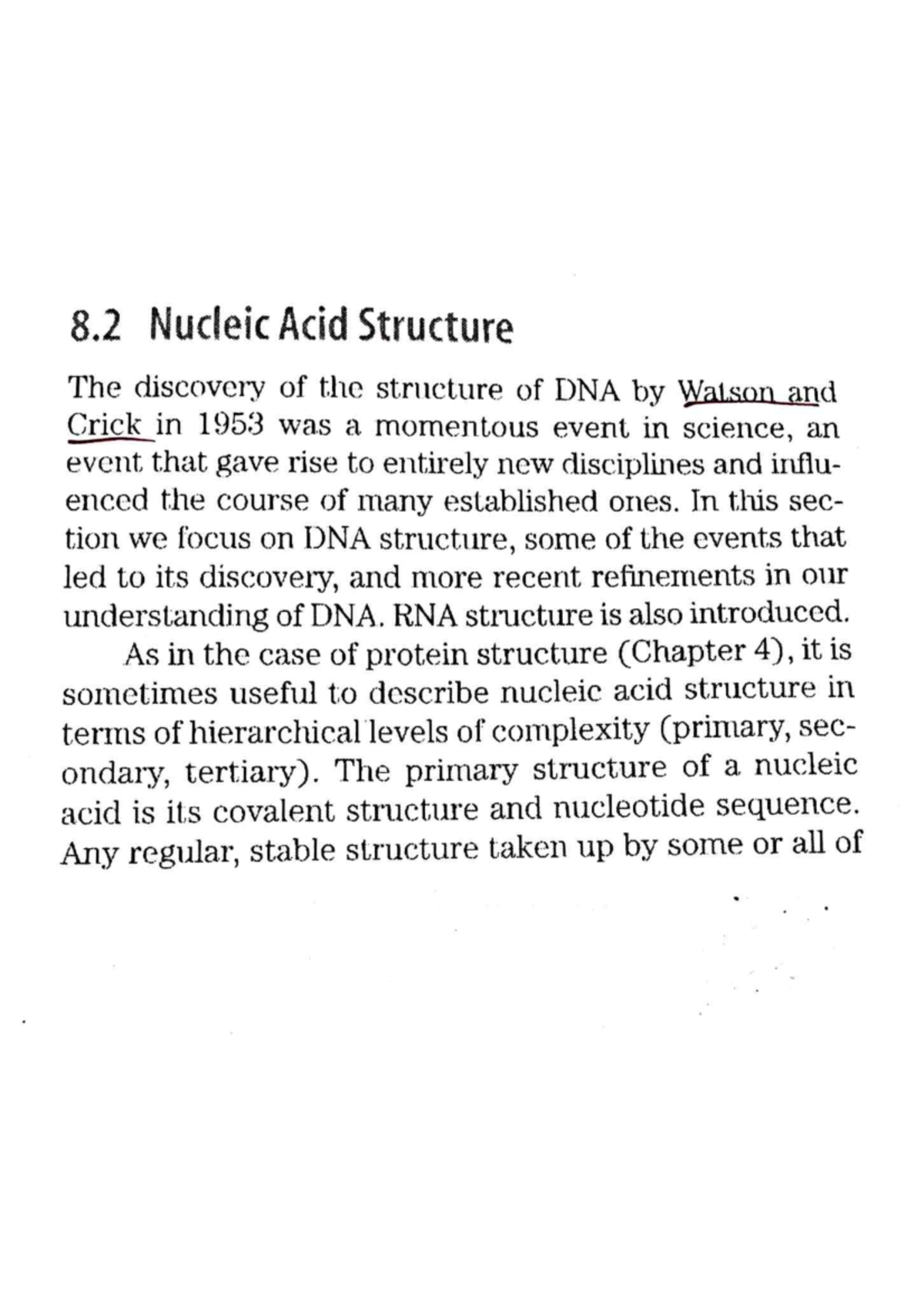 Nucleic acid structure - Biochemistry - Studocu
