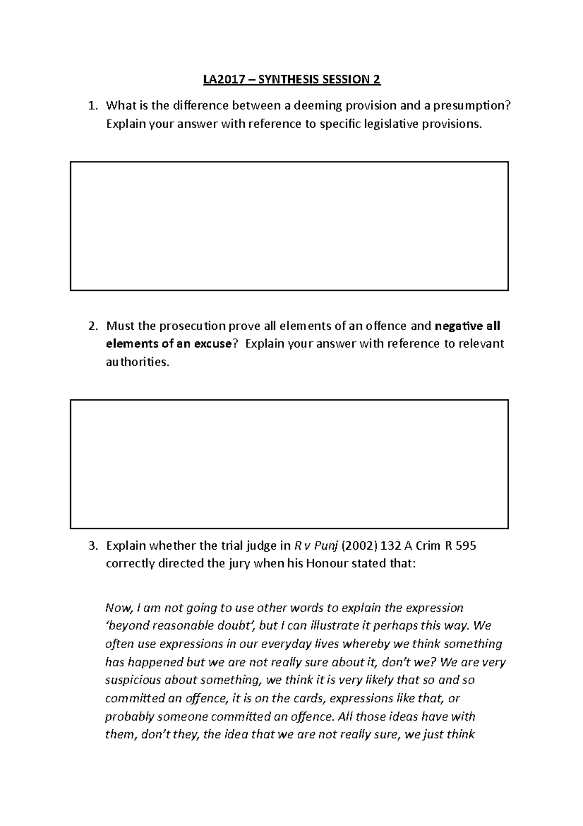 WEEK 3 Synthesis Session - LA2017 – SYNTHESIS SESSION 2 What is the ...