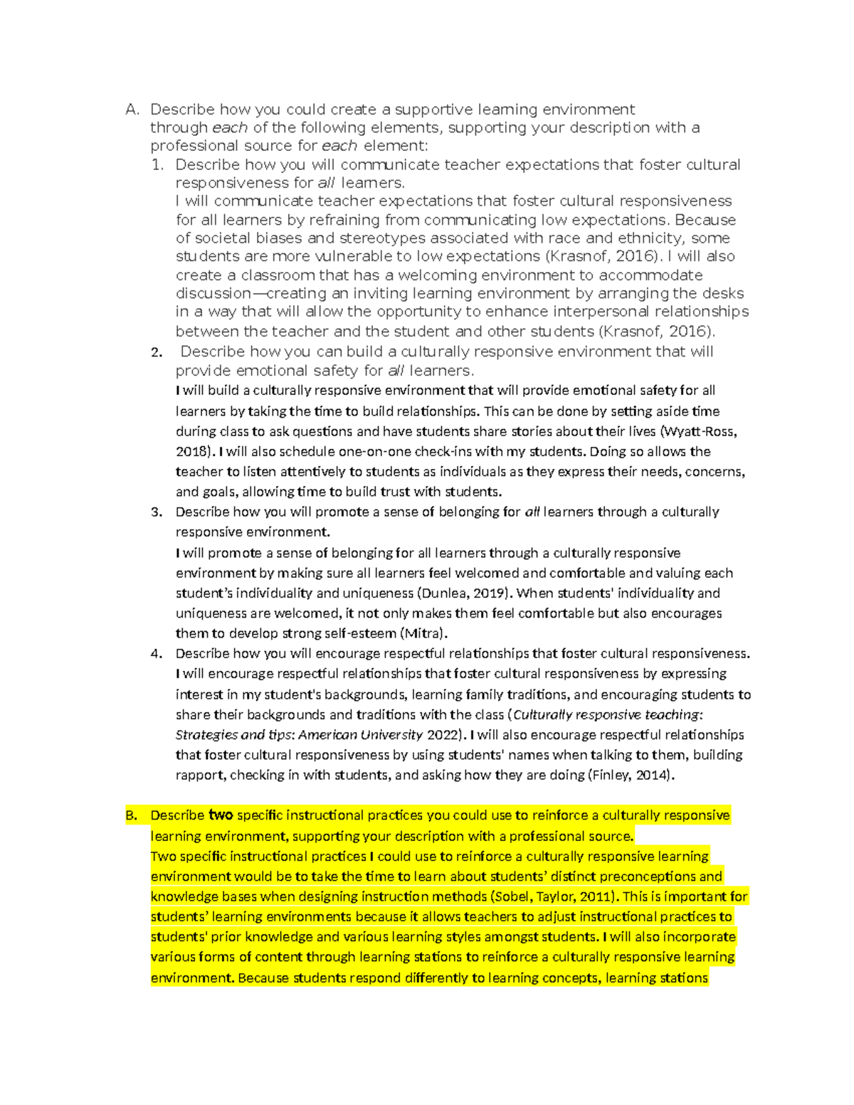 D543 TASK 1.edited (1) - passed - A. Describe how you could create a ...