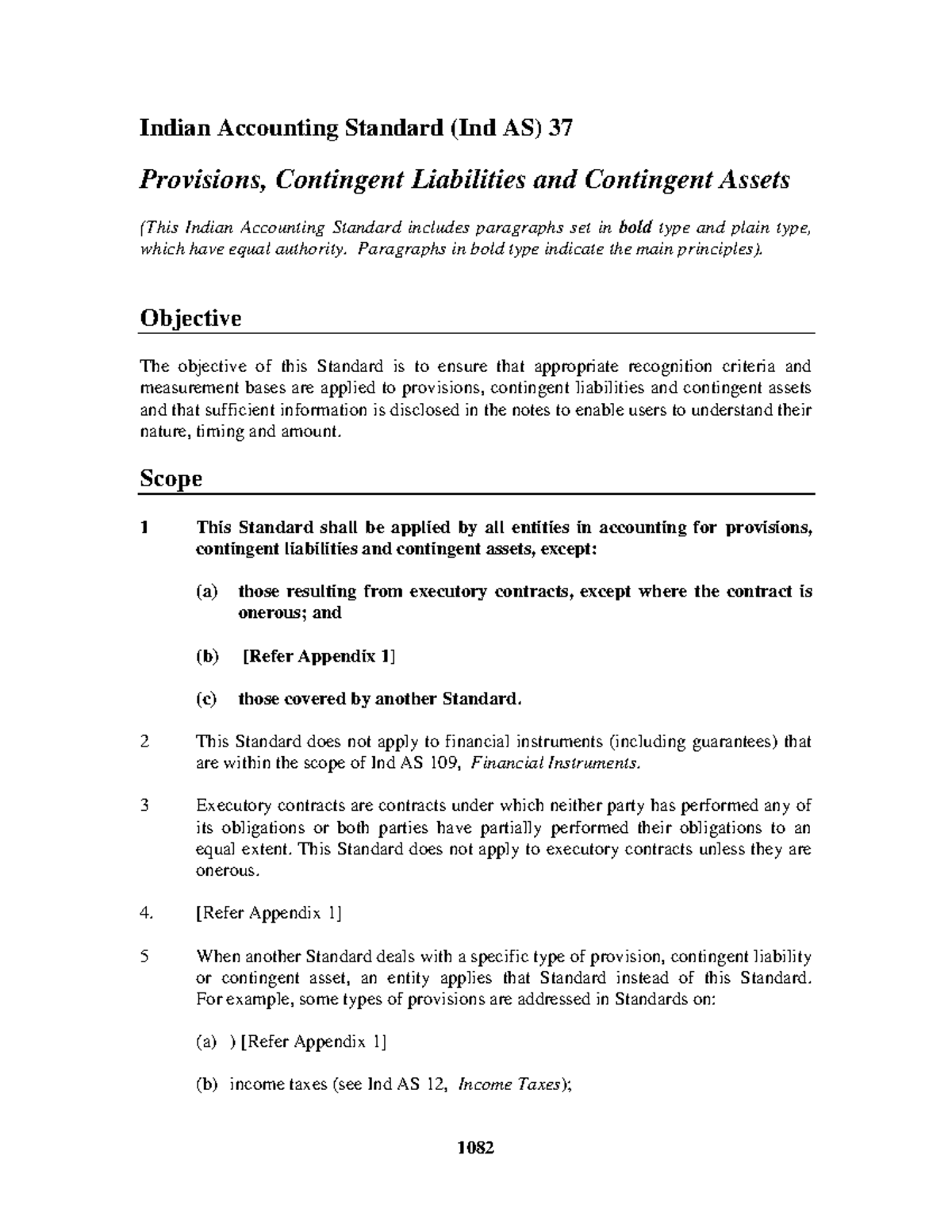 Indas 37 Recognition of Provision, Contingent Liabilities - Indian ...