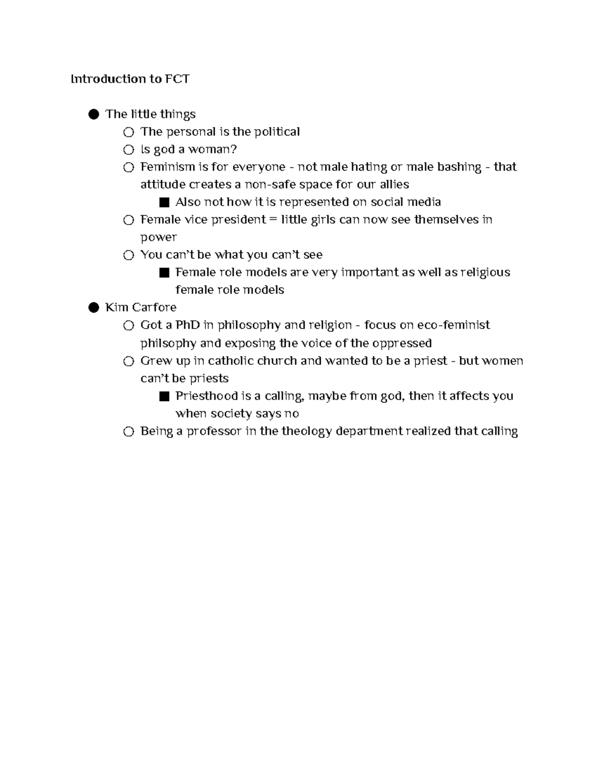 Introduction to CFT - Instructor: Kim Carfore Books: Rosemary Radford ...