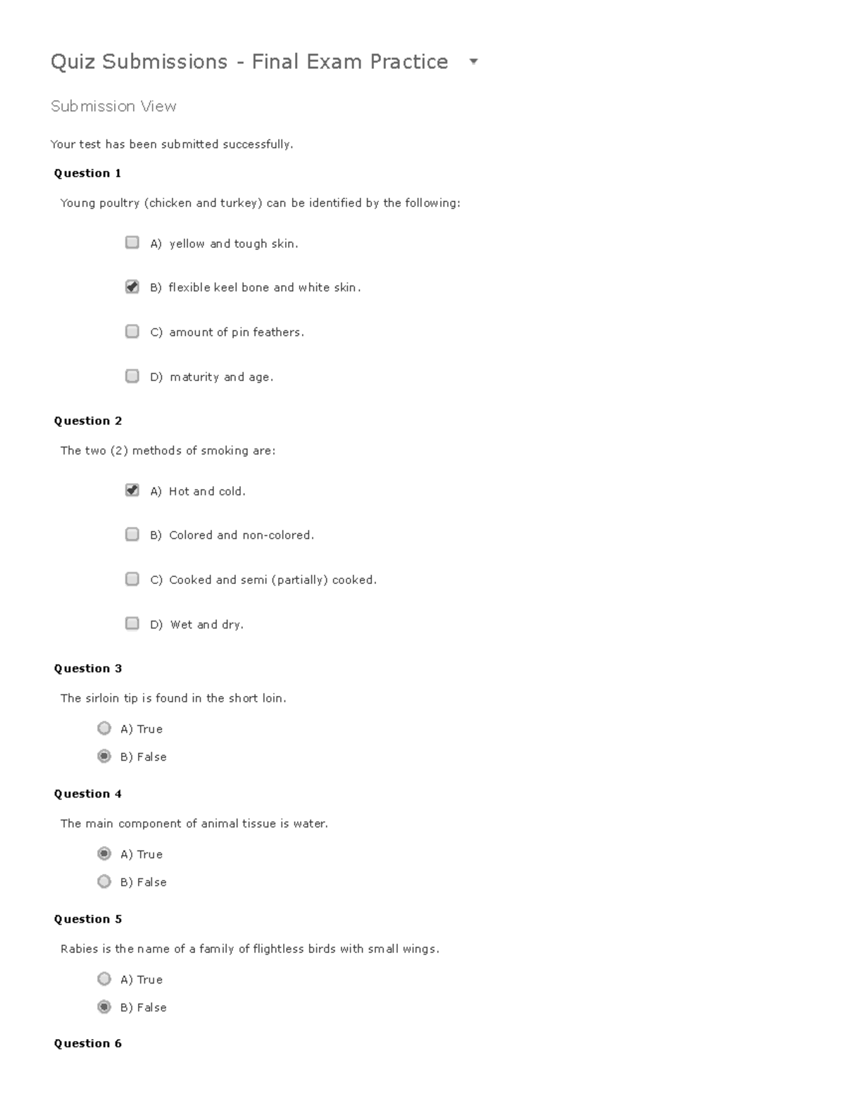 Final Exam Practice - Quiz Submissions - Final Exam Practice Submission ...