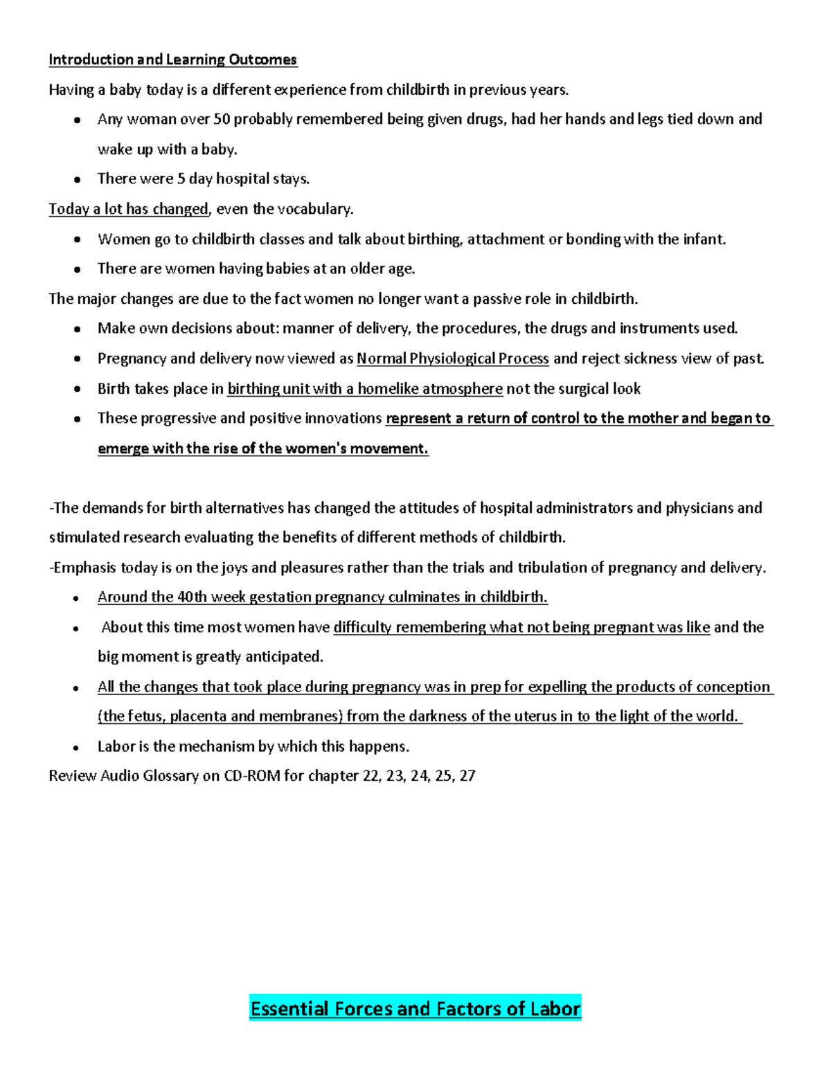 Labor blueprints - Introduction and Learning Outcomes Having a baby ...