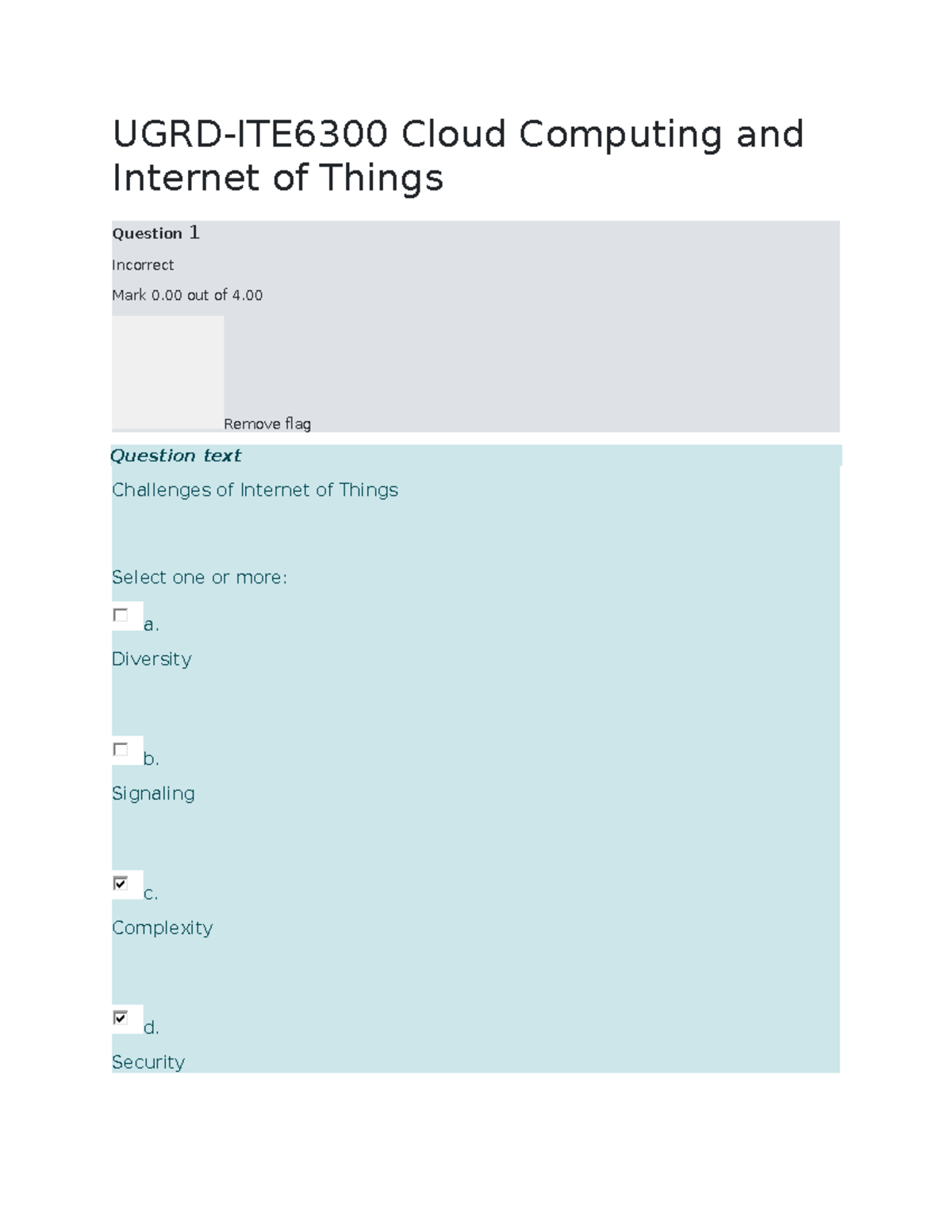 Cloud Computing and Internet of Things Prelim - UGRD-ITE6300 Cloud Computing and Internet of ...