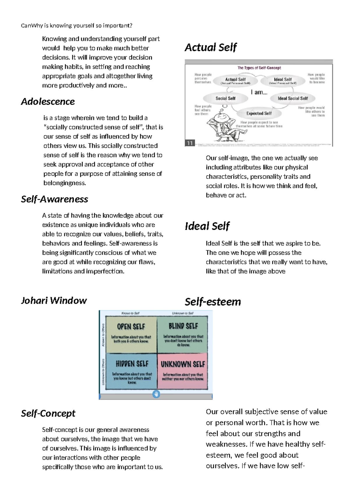 Perdev reviewer - CanWhy is knowing yourself so important? Knowing and ...
