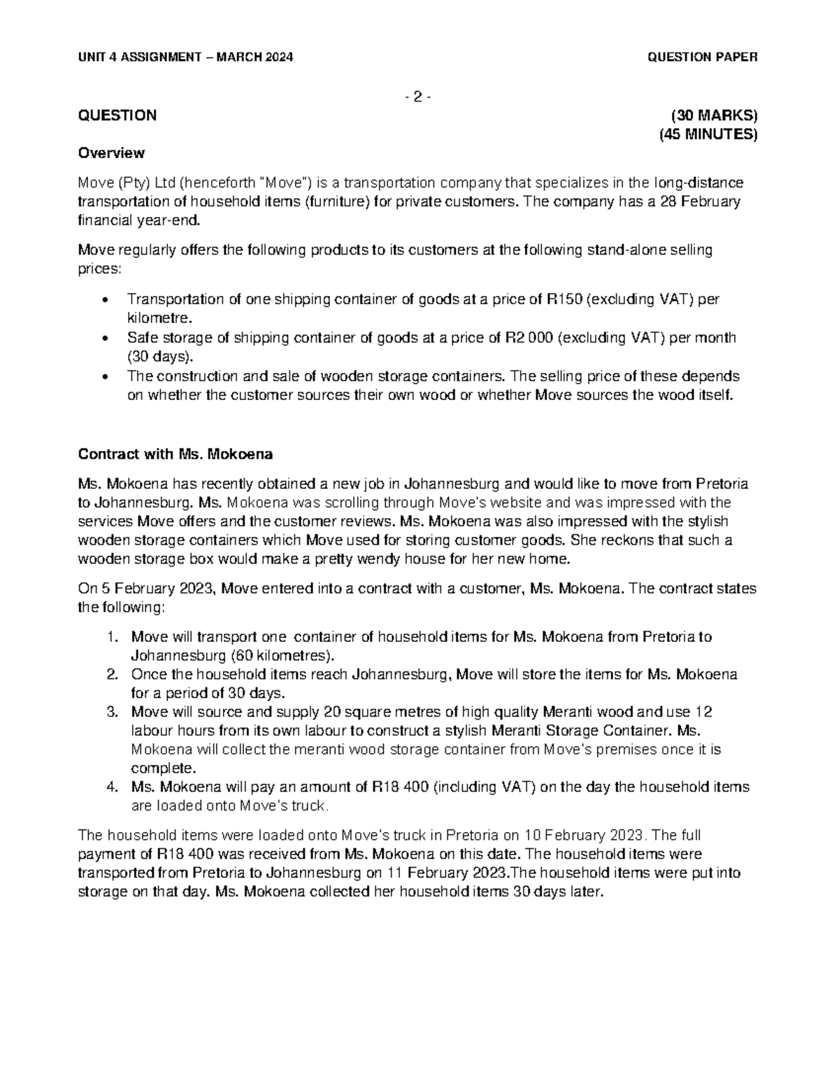 Unit 4 Assignment Question March 2024 - UNIT 4 ASSIGNMENT – MARCH 2024 QUESTION PAPER - 2 ...