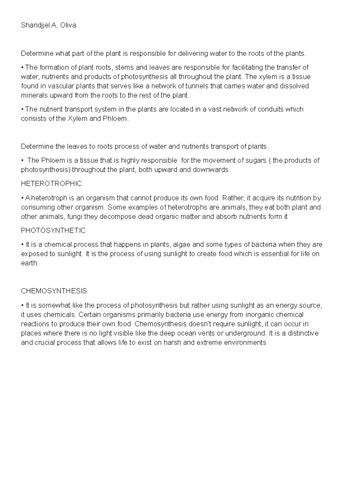 Forest botany - my answers on a activity - Shandjjel A. Oliva Determine ...