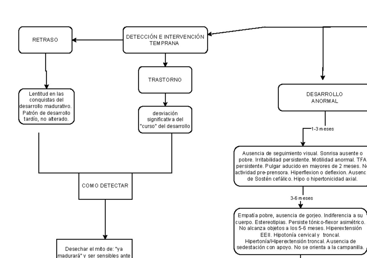 UC4 mapa conceptual - 1-3 meses DESARROLLO ANORMAL 3-6 meses Ausencia de seguimiento visual ...