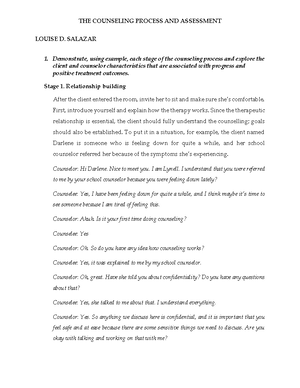 Counseling Psychology Personal Reflection - LOUISE D. SALAZAR Personal ...