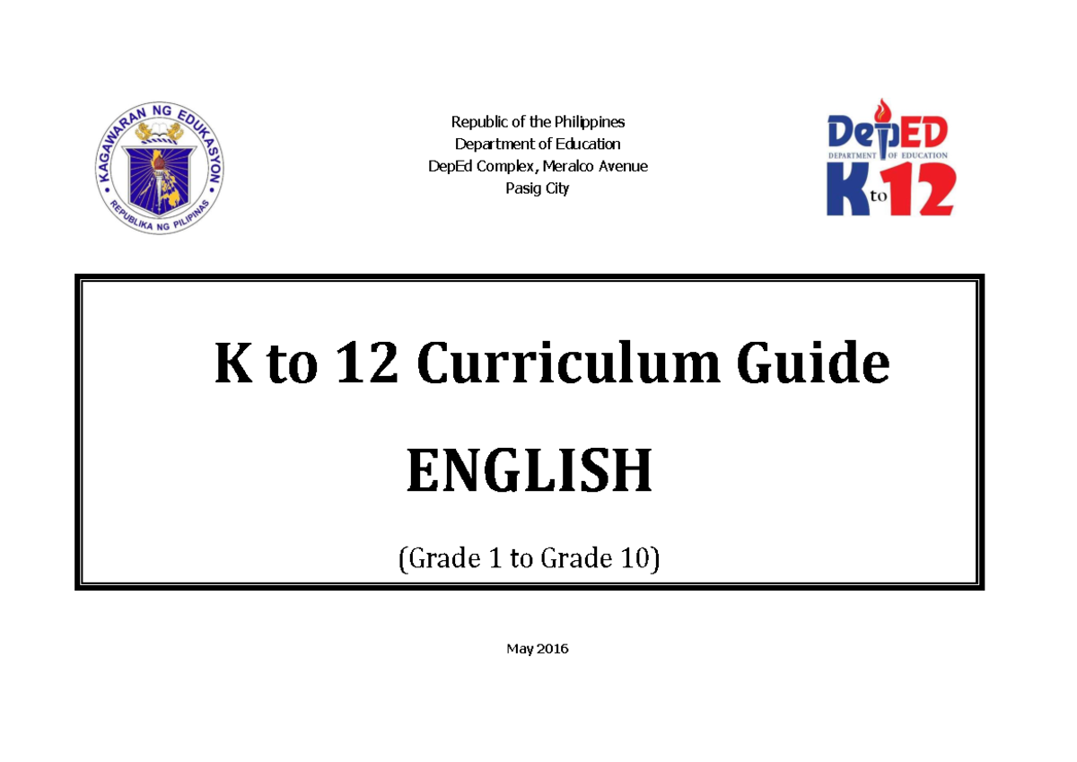 English-CG - Republic of the Philippines Department of Education DepEd ...