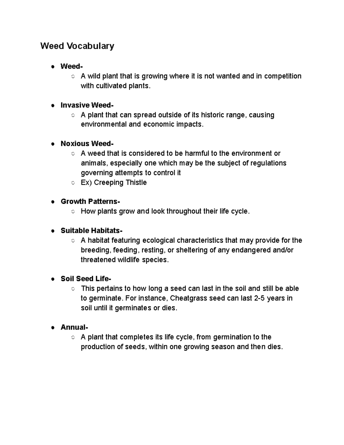 Kami Export - Weed Vocabulary - Weed Vocabulary Weed- A wild plant that ...