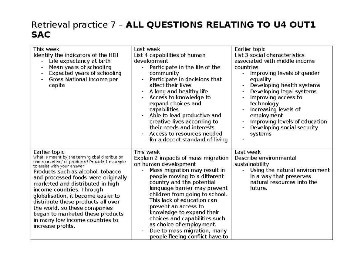 Retrieval practice 7 and 8 - Retrieval practice 7 – ALL QUESTIONS ...