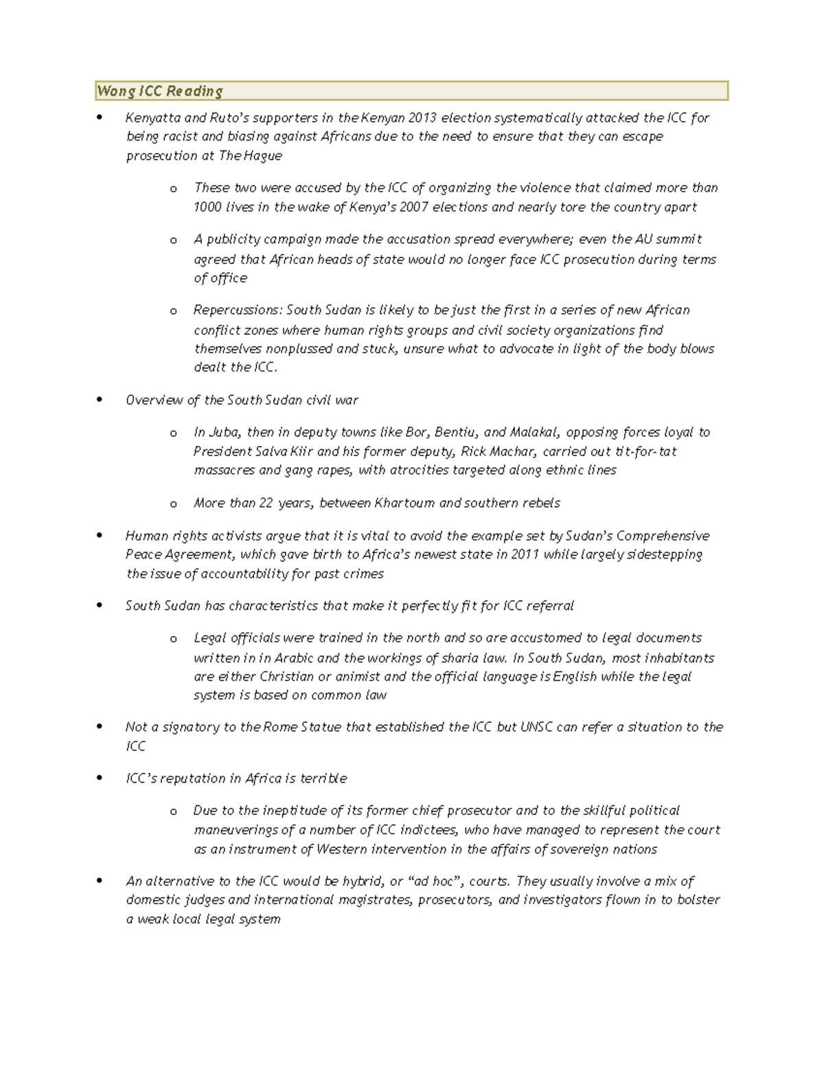Wong ICC Reading notes - Wong ICC Reading Kenyatta and Ruto’s ...