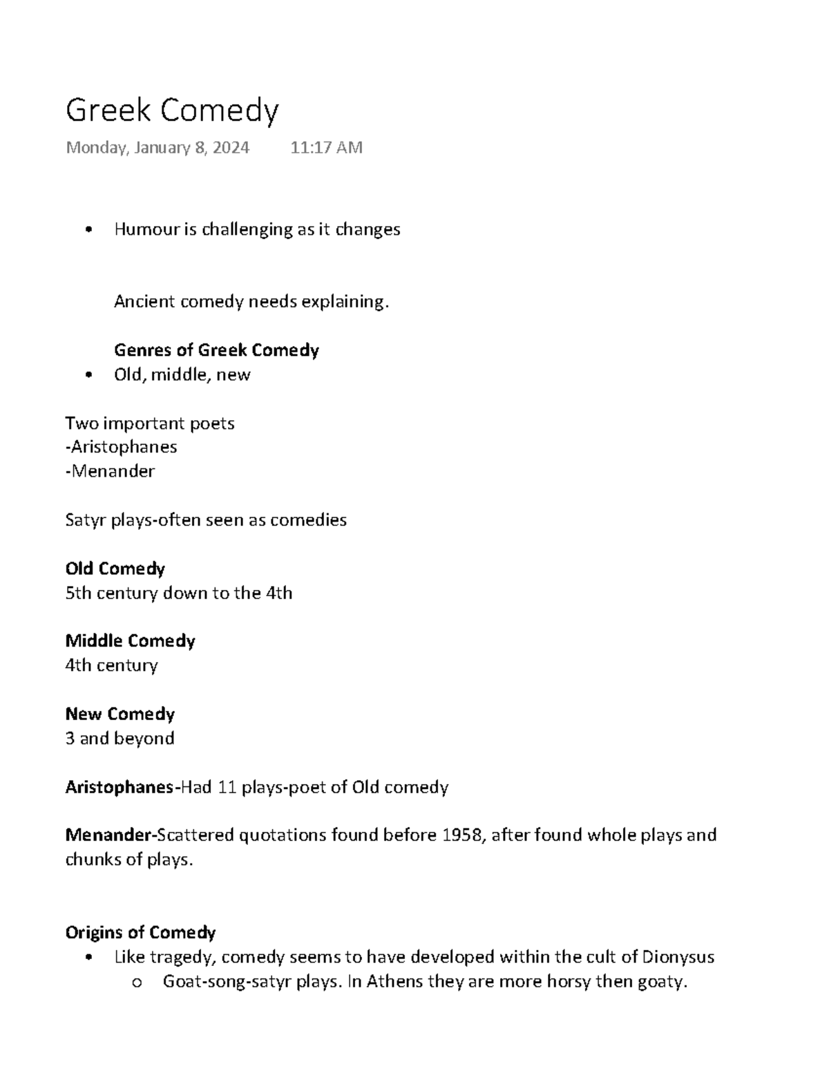 Greek Comedy - Humour is challenging as it changes Ancient comedy needs ...