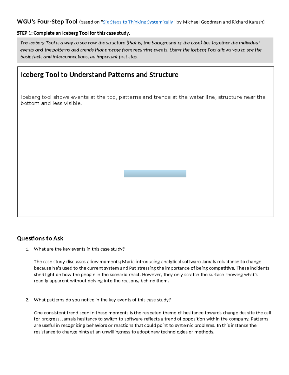 Four Steps Tool Revised 2 - WGU's Four-Step Tool (based on "Six Steps ...