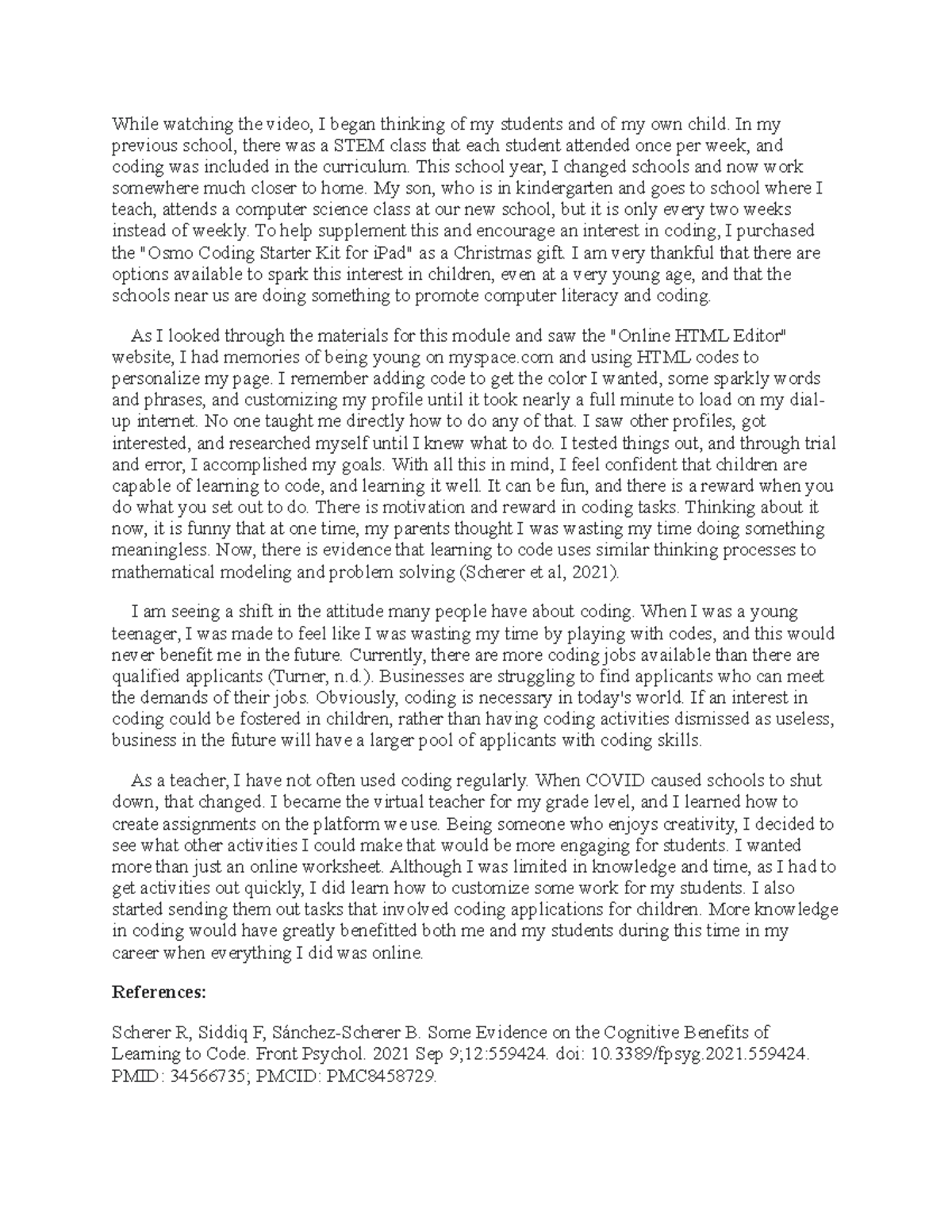 IT 505 Discussion 2-4 - Review - While watching the video, I began ...